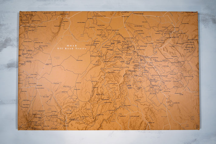 Moab Off Road Trails - Push Pin Map – Pin Trail Maps